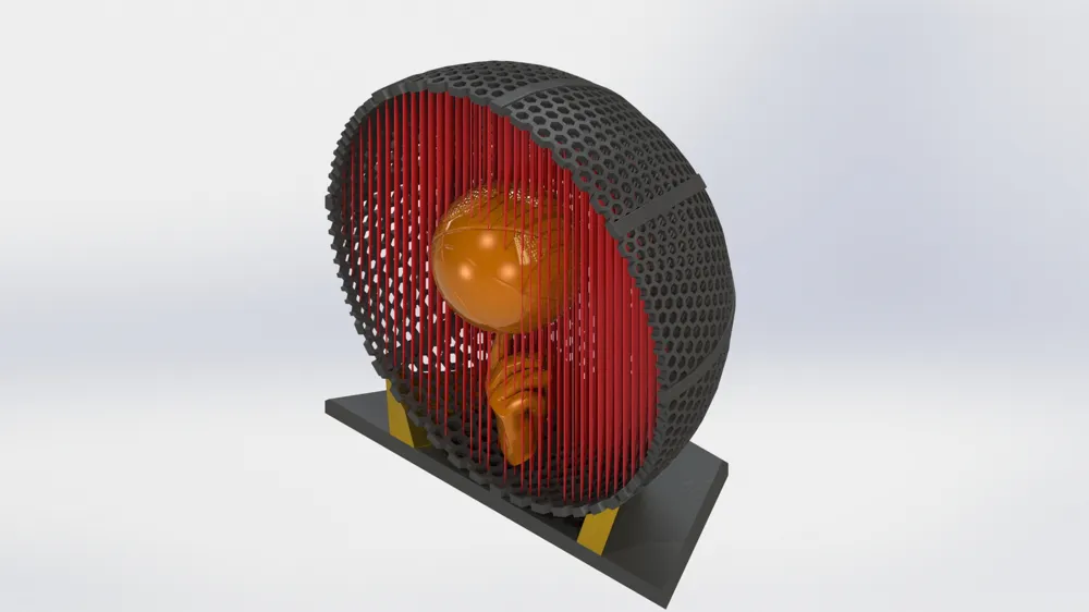 Suspended Basketball Hand Spinning by 3DXAV - MakerWorld
