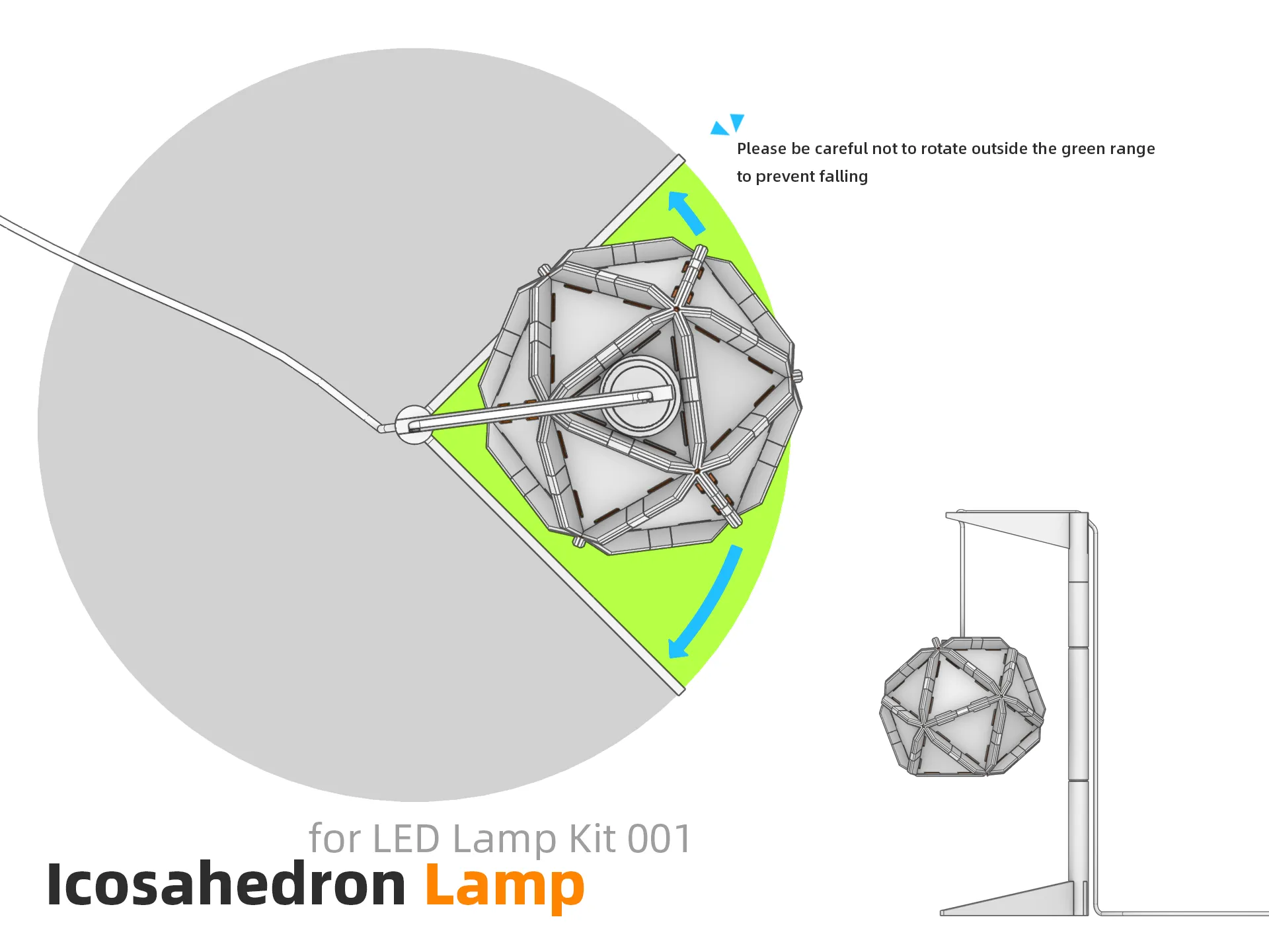 Icosahedron Lamp for LED Lamp Kit 001 by wuguigui - MakerWorld