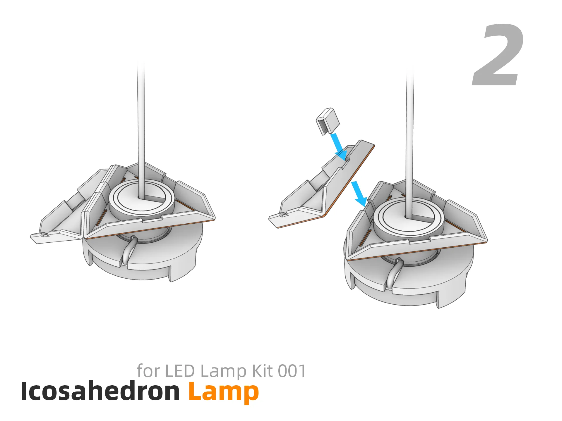 Icosahedron Lamp for LED Lamp Kit 001 by wuguigui MakerWorld: Download ...