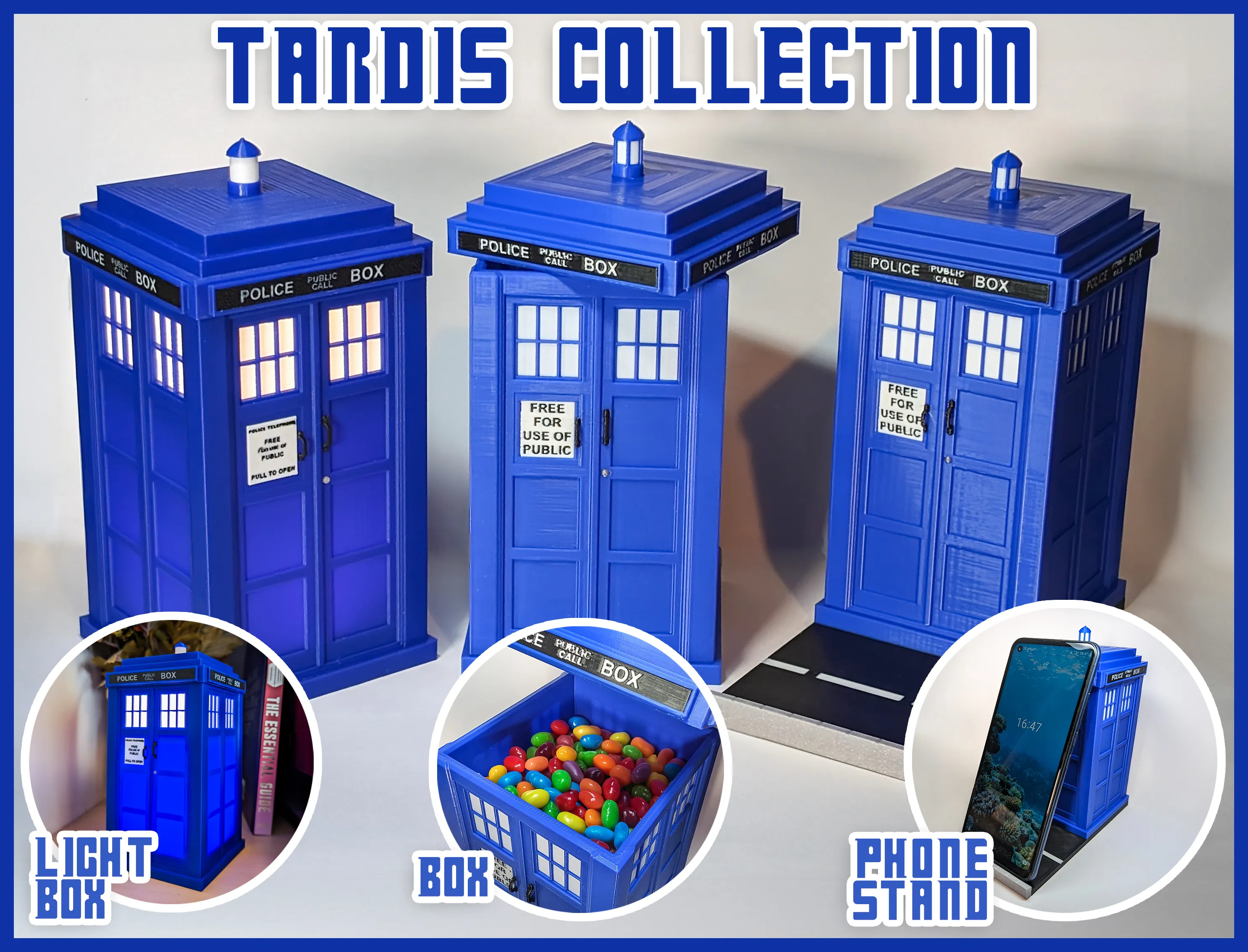 TARDIS Phone Stand - Free 3D Print Model - MakerWorld