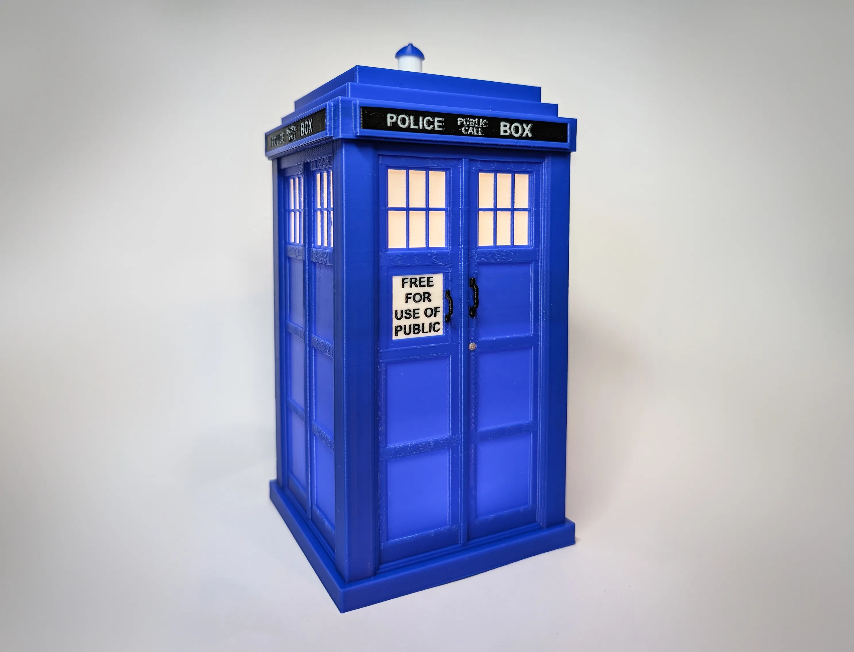 Tardis LED Lamp (Multi-Colour Print) - Free 3D Print Model - MakerWorld