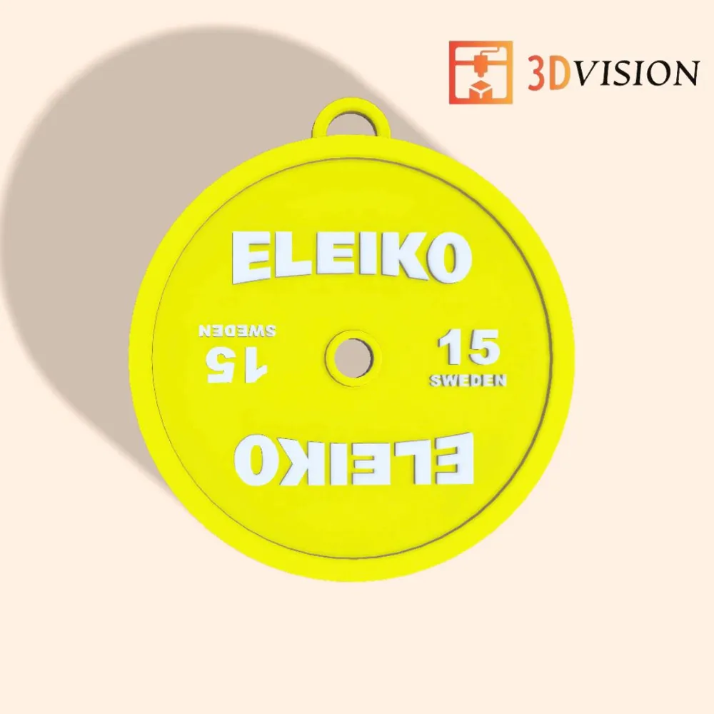 Eleiko gym plates keychains by 3DVision - MakerWorld