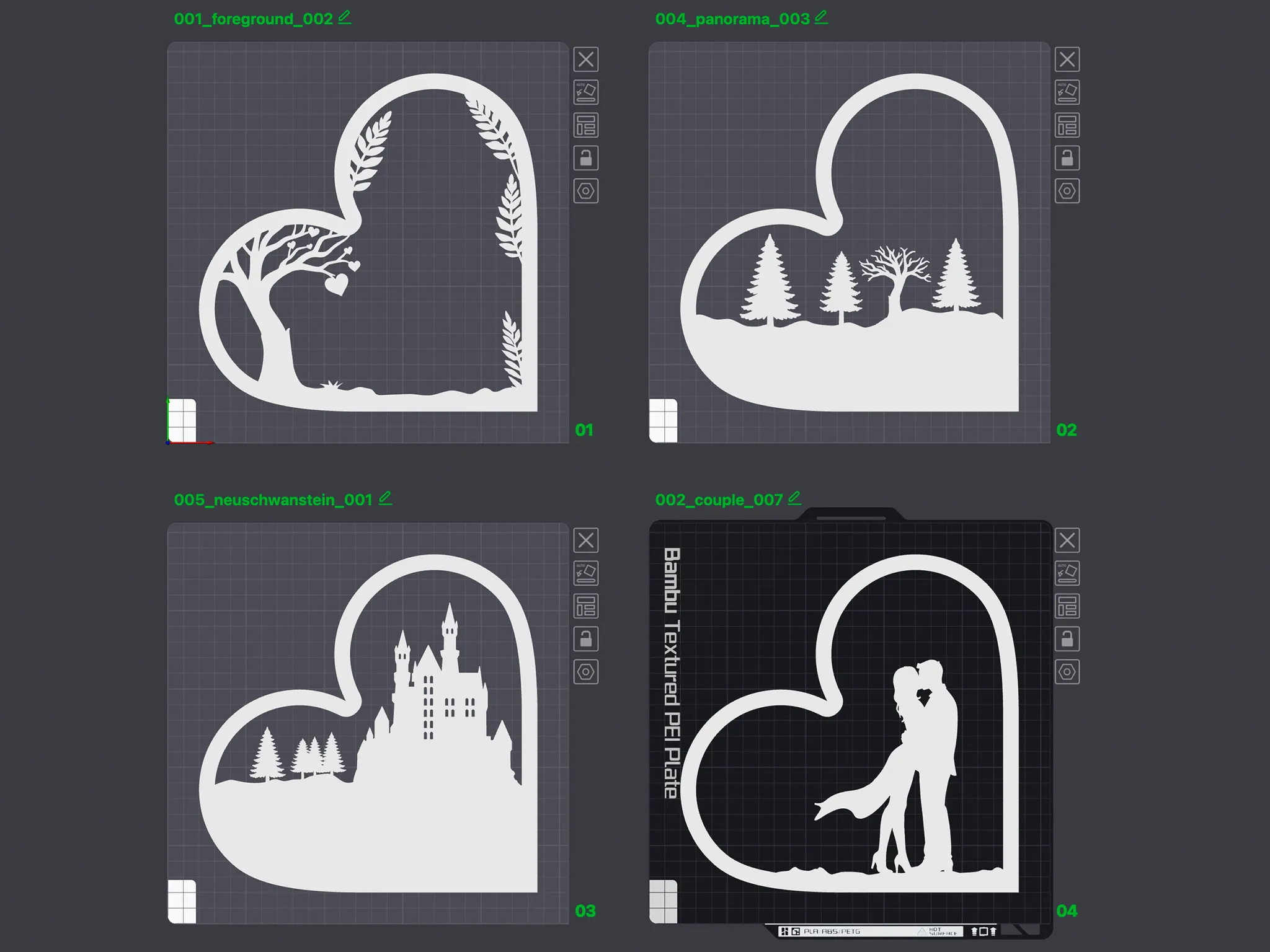 Castle Neuschwanstein Inserts Shadowbox by TechNerd MakerWorld: Download Free 3D Models