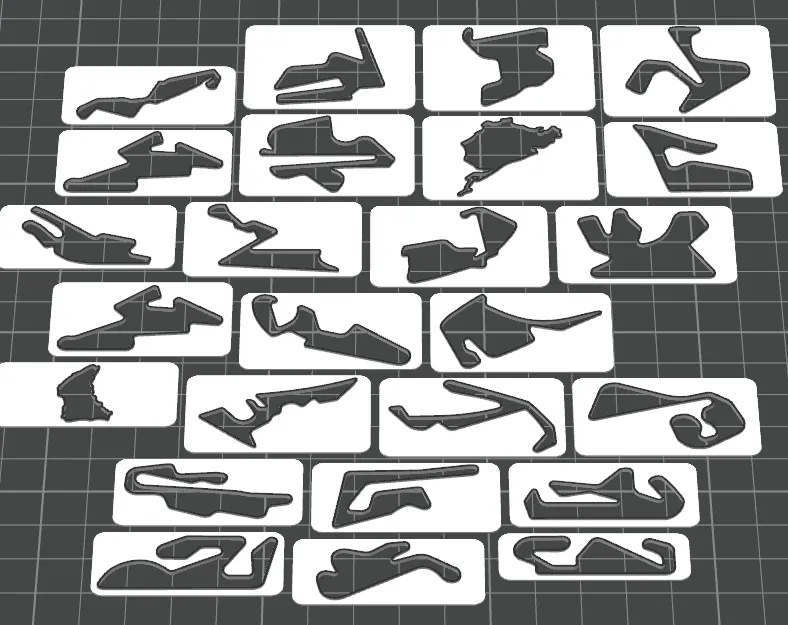 25 Moto GP Tracks - Plates by Achimque - MakerWorld