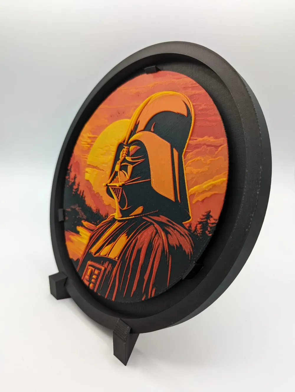 Circular HueForge Display Frame with Stand Remixed by Collecticraft ...