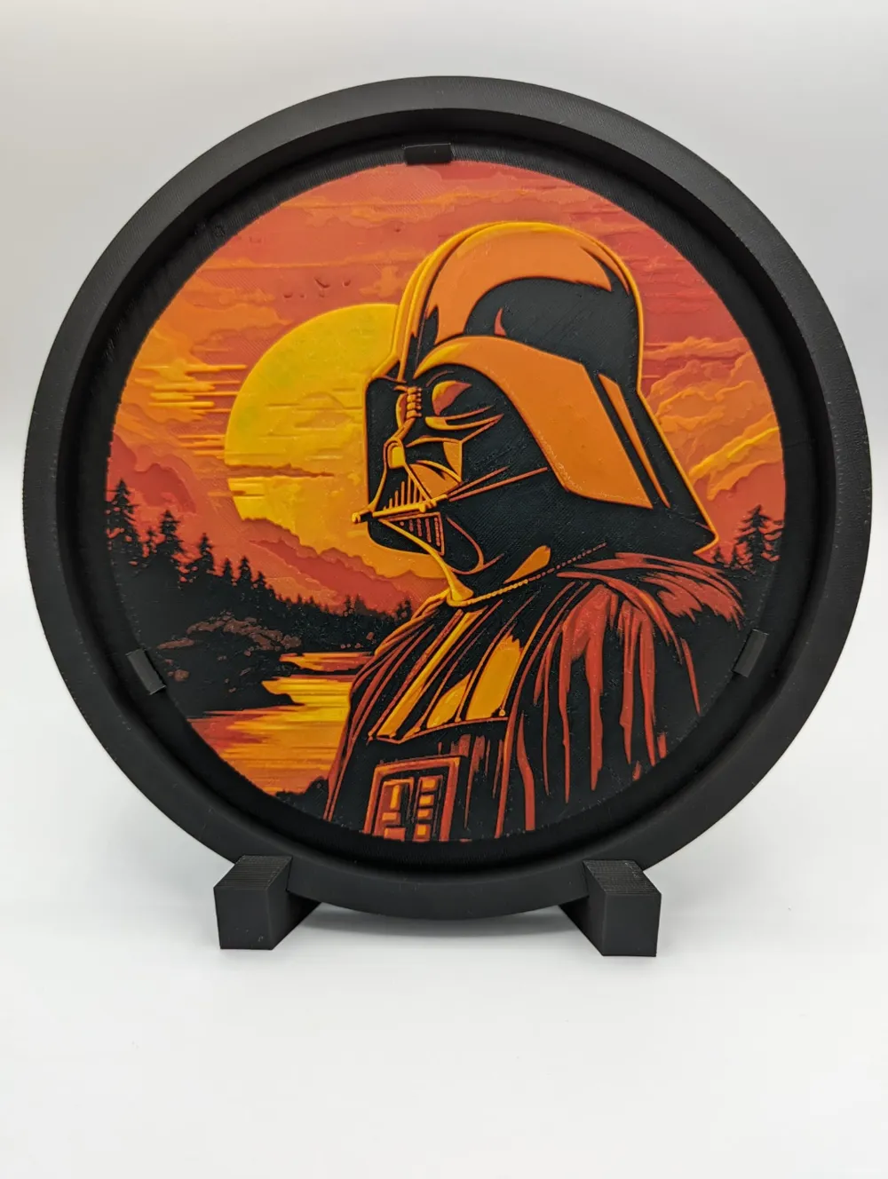 Circular HueForge Display Frame with Stand Remixed by Collecticraft ...