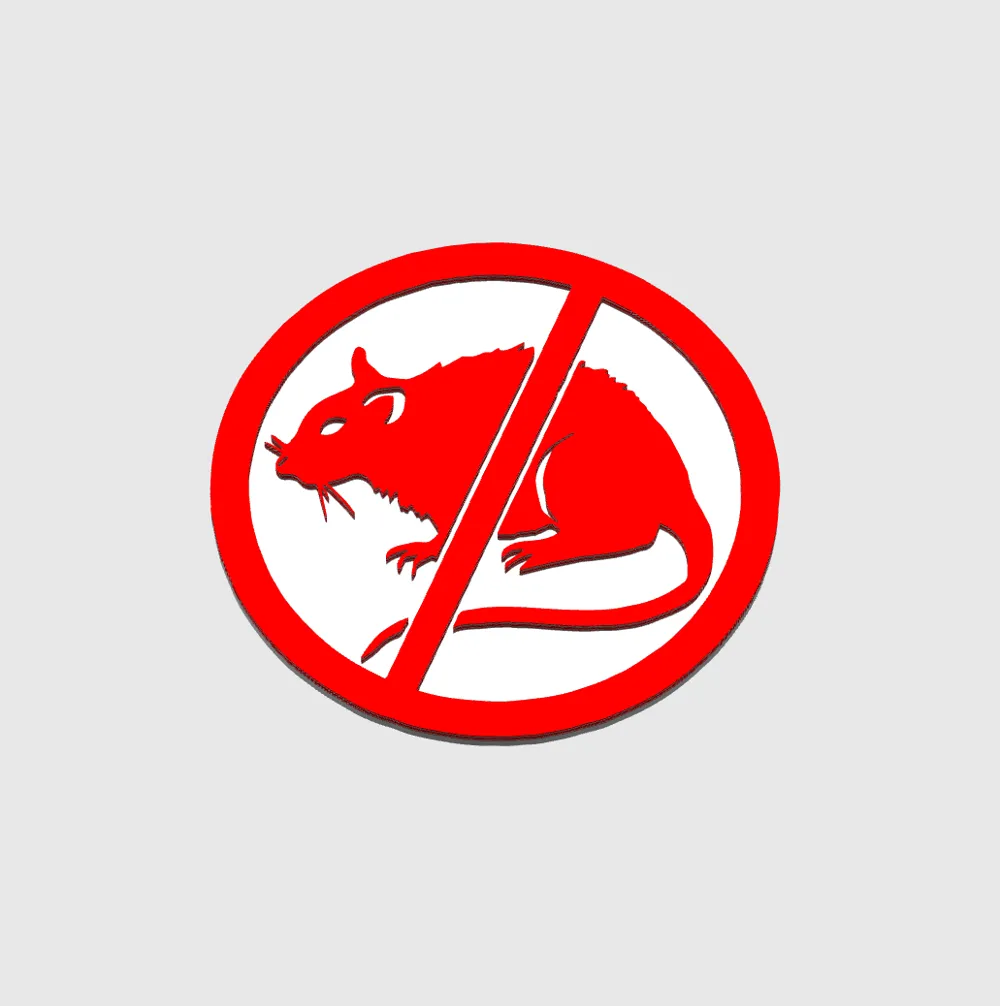 No rats sign by dubmehard - MakerWorld