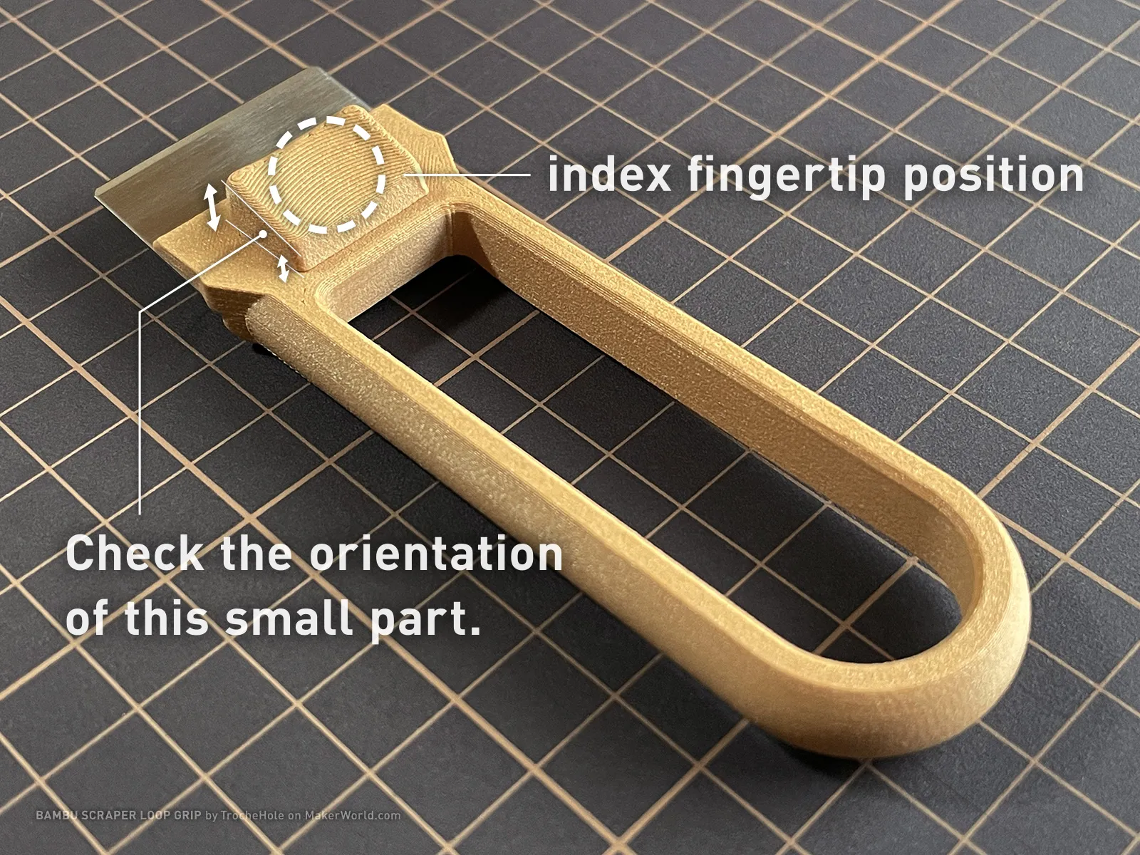 Bambu Scraper Loop Grip Remixed by TrocheHole MakerWorld: Download Free ...