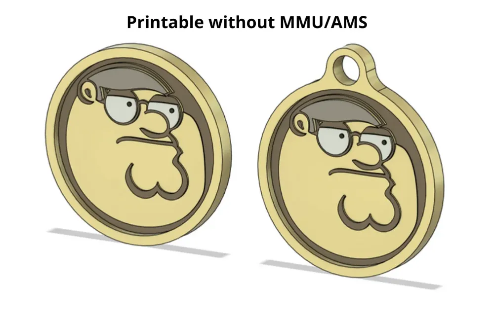fortnite Peter Griffin medallion / keychain by Ts3D - MakerWorld