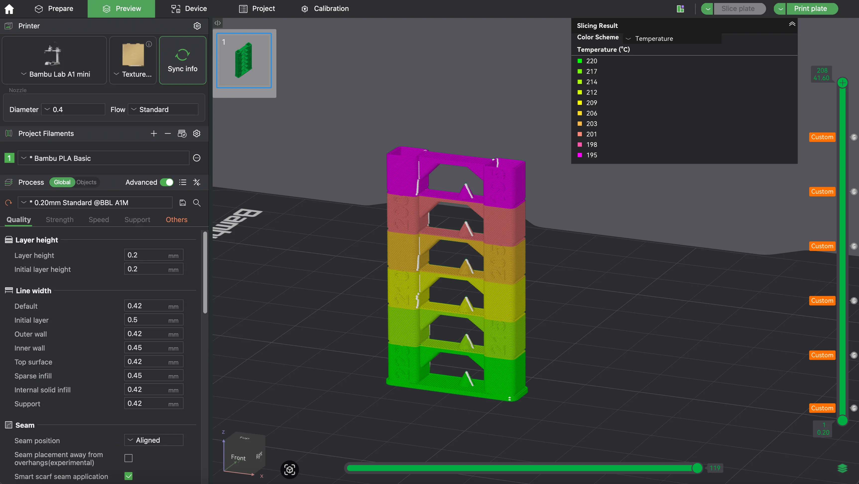 TPU temp tower 25 min, 210 - 235°C by Mdesign MakerWorld: Download Free ...