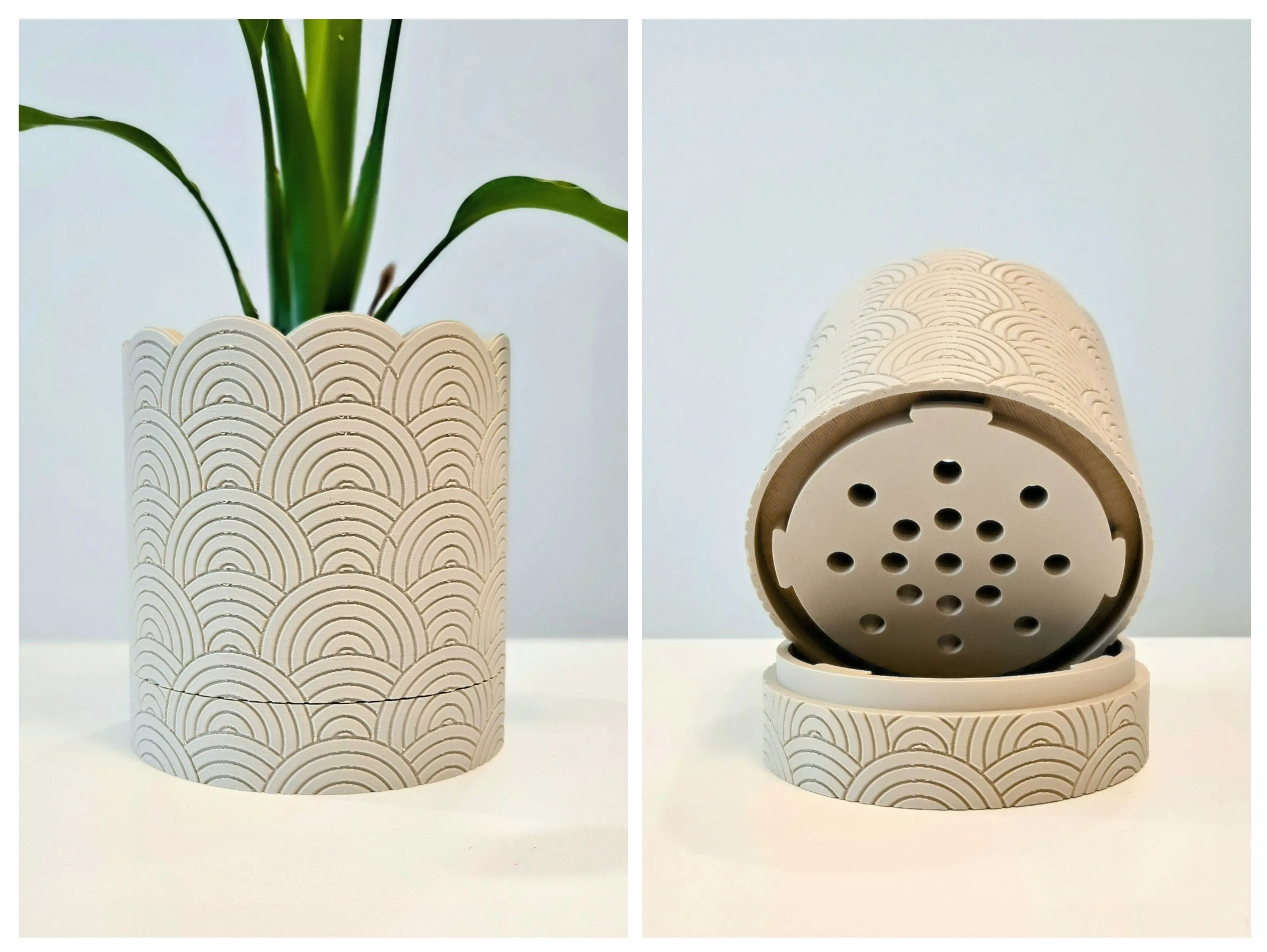 Diamond Design Wall Planter With Hidden Drip Dray - Free 3D Print Model ...