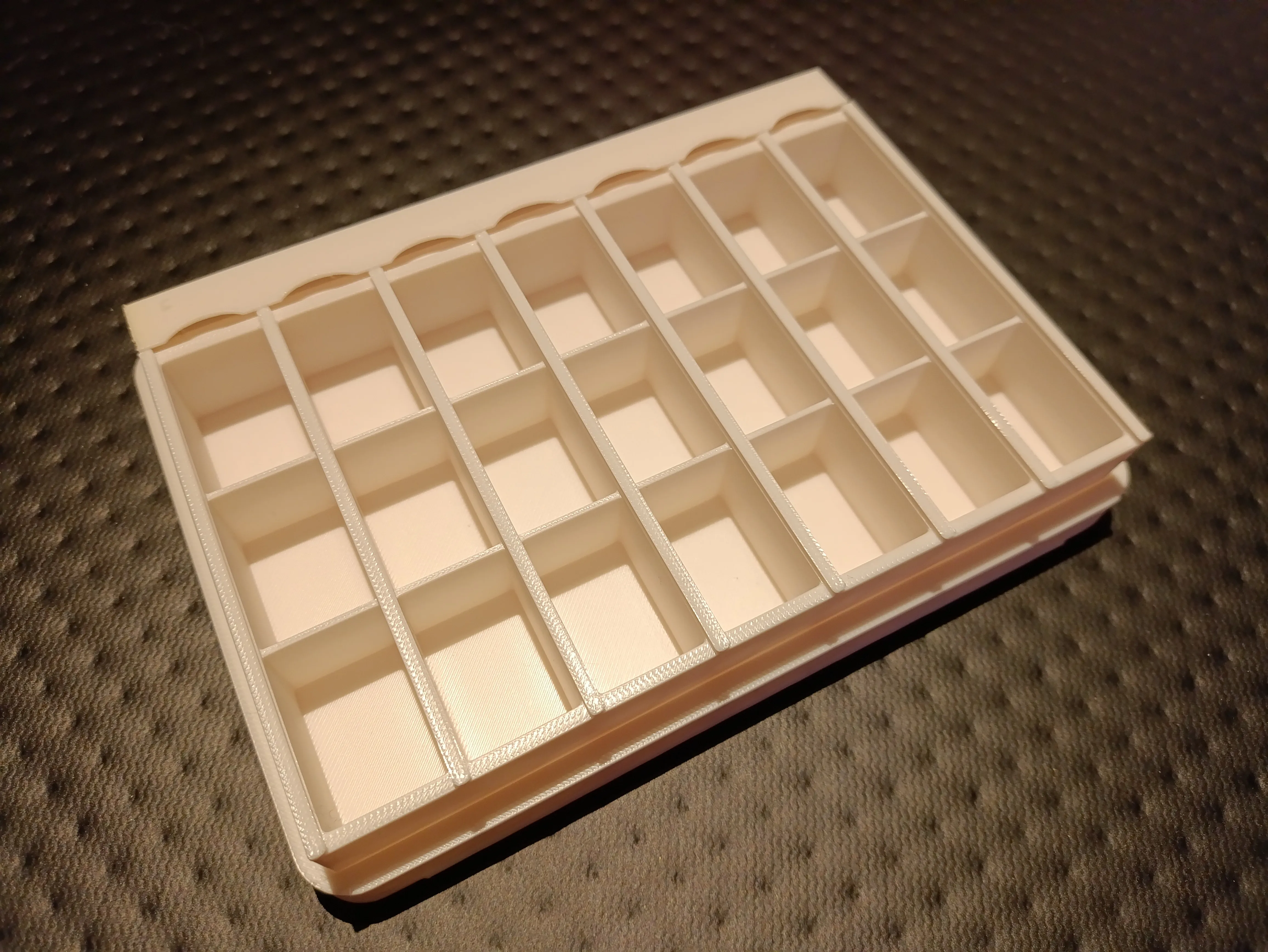 Pill Organizer Weekly Braille sliding doors by CopyKnight MakerWorld ...
