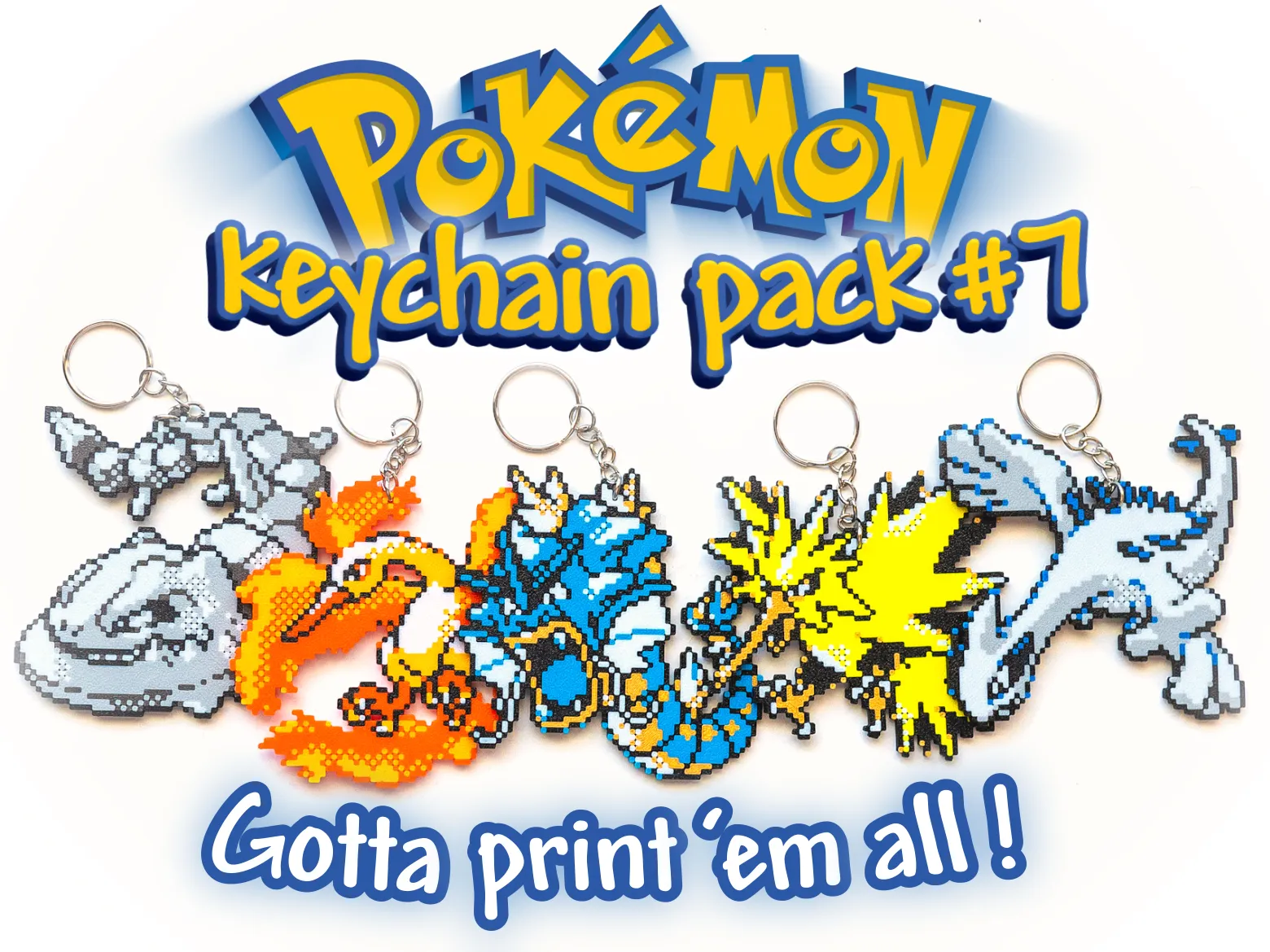 Pokemon Keychain Pack #3 - Charmander, Jigglypuff by Powerpill.prints ...