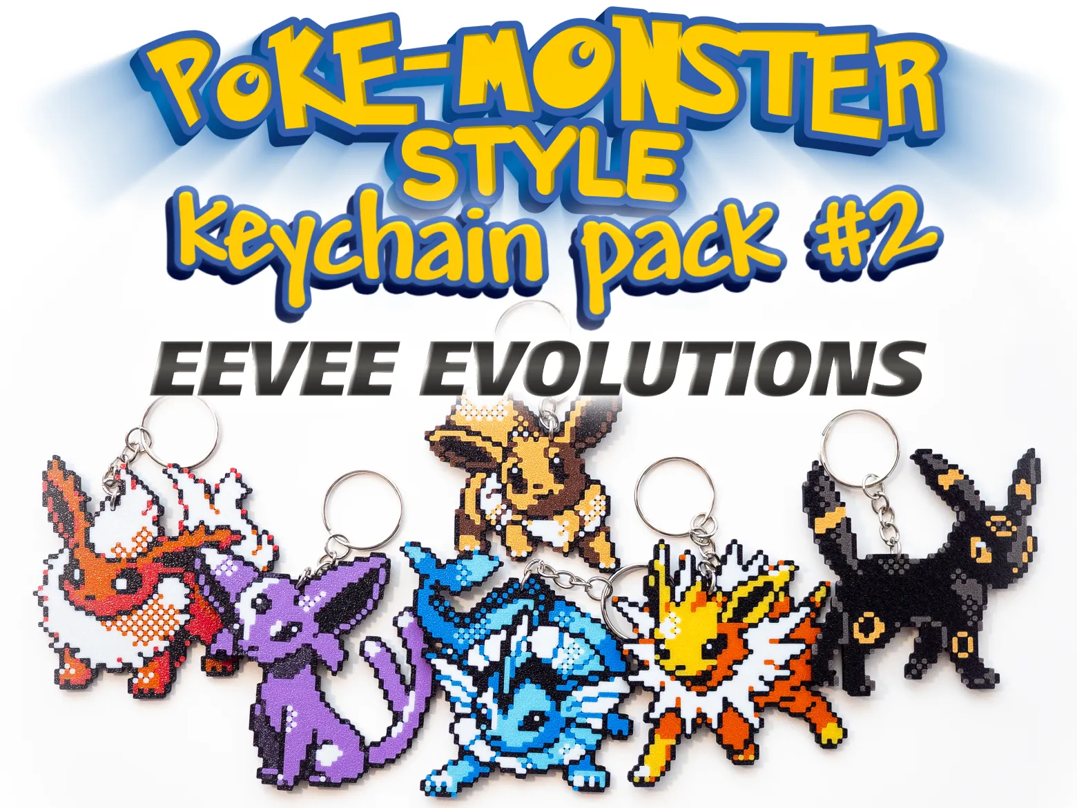 Poke-monster Keychain Pack #3 Arcanine, Dragonite by Powerpill.prints ...