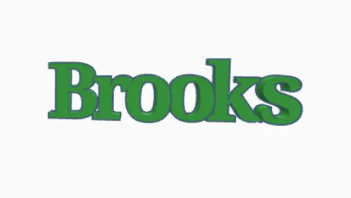 Brooks name plate by I make stuff - MakerWorld
