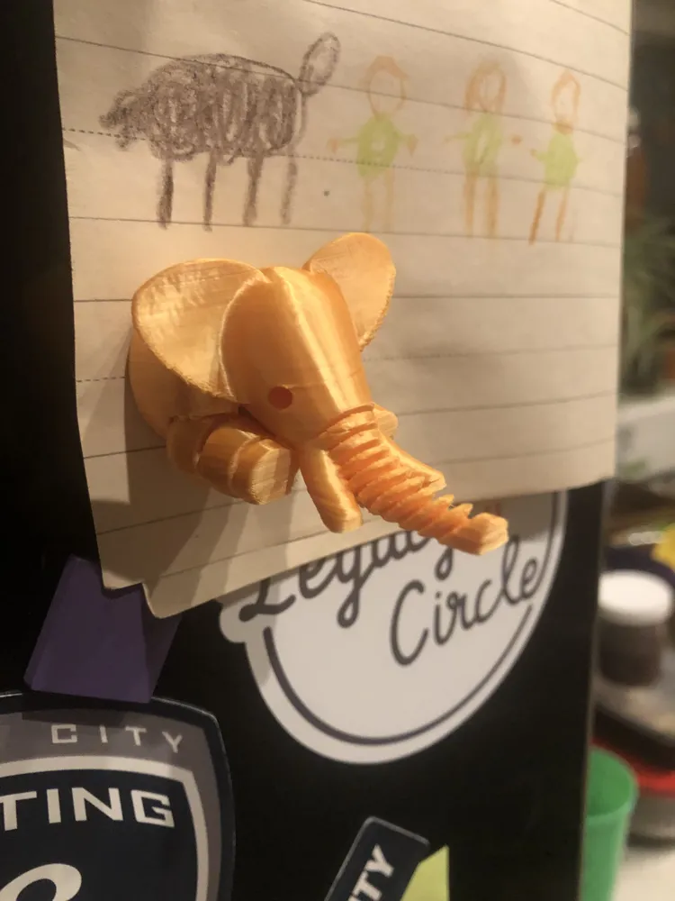 Elephant Magnet with Moveable legs & flexible (sort of) trunk by ...