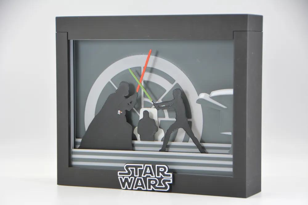 Star Wars Duel on Death Star II Shadow Box by The Crafty Maker - MakerWorld