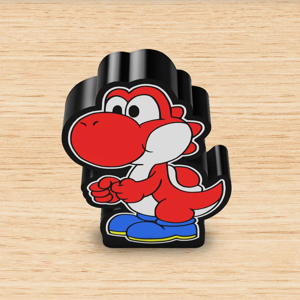 Red Yoshi Lightbox LED Lamp by Magic Studio 3D - MakerWorld