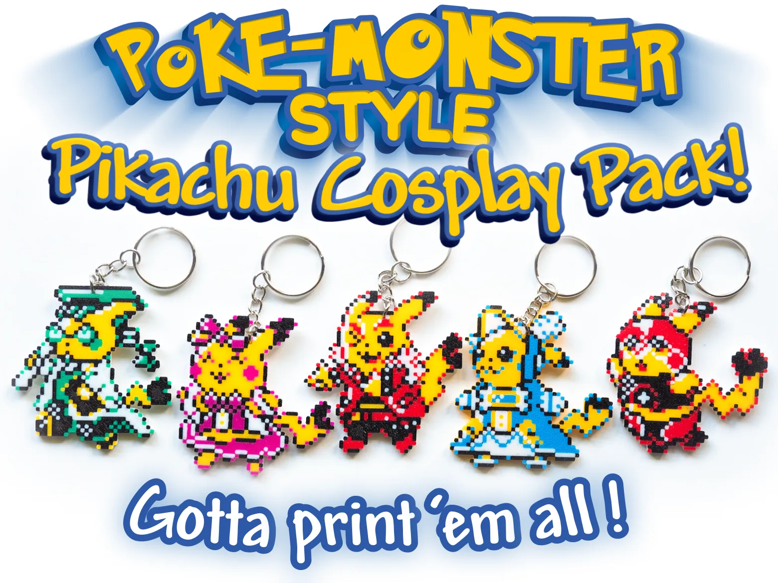 Poke-monster Keychain Pack #4 Venusaur, Blastoise by Powerpill.prints ...