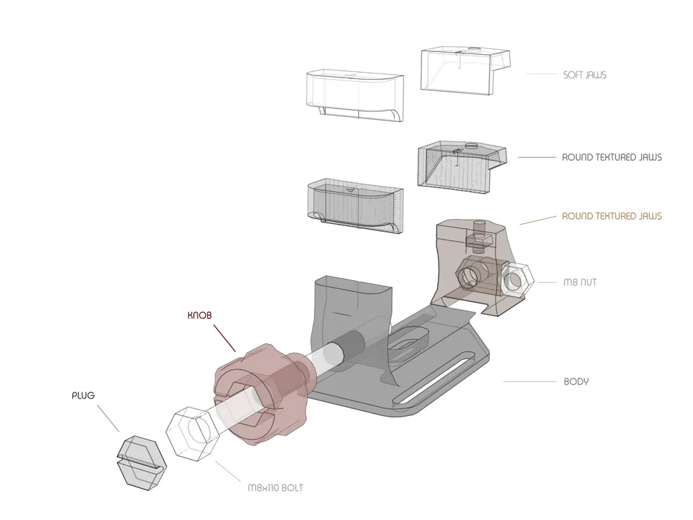 Mini vice for 3018 CNC by Logr47 - MakerWorld