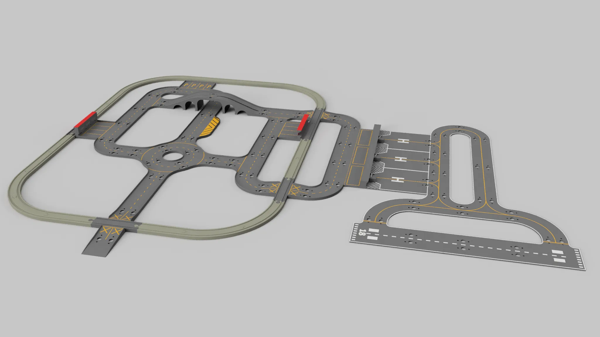 Silly Streets - Hotwheels Track Pack - Dual Lane - Free 3D Print Model ...