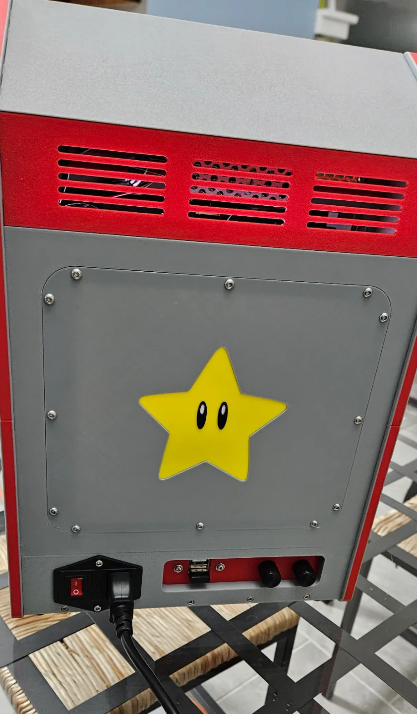 Mini Arcade Mario Star Rear Cover by LucasWORX - MakerWorld