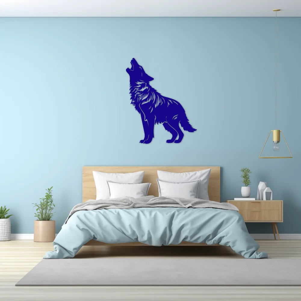 Howling Wolf Wall Art by Ri0m0. - MakerWorld