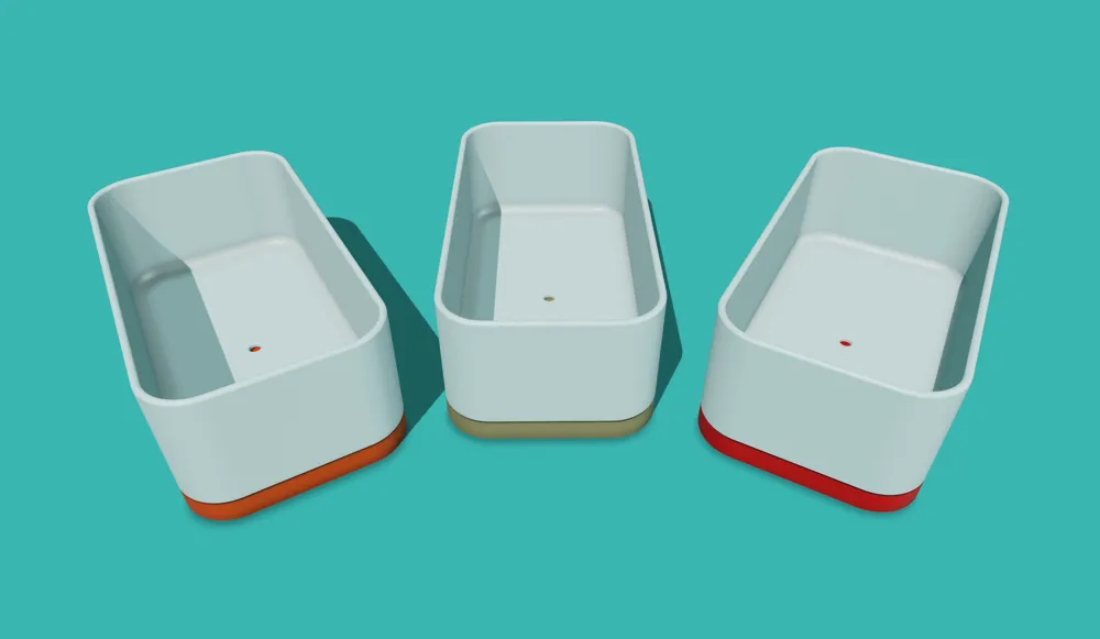 Planter Box 11 - Curvy Bella, with drainage hole and saucer by MaxTee ...