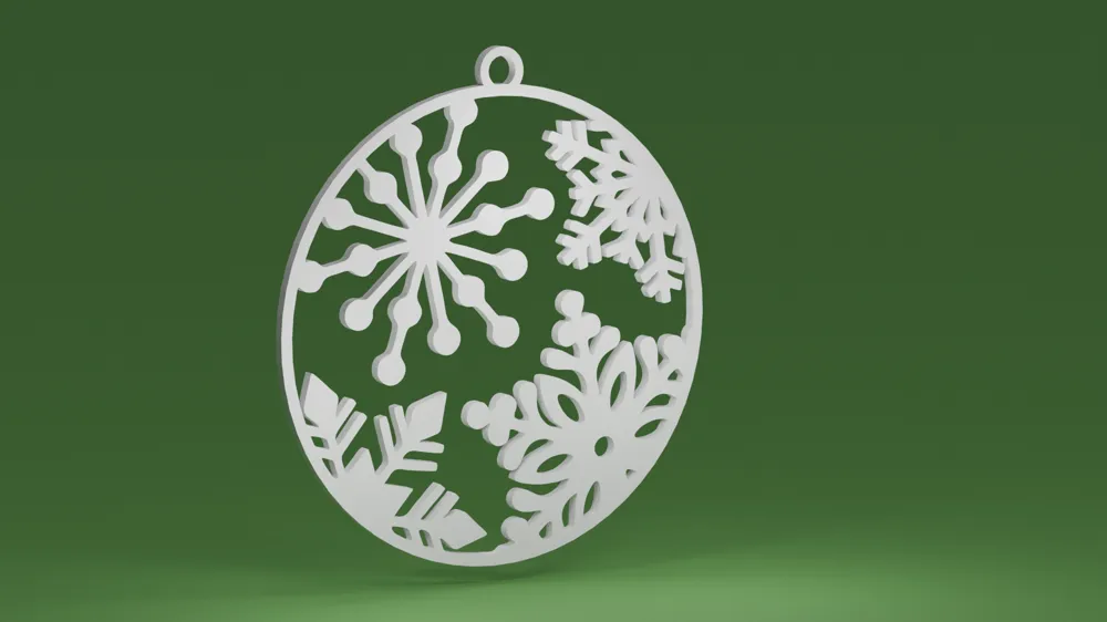 4 Snowflakes inside a bauble (Christmas tree ornament) by MaxTee ...