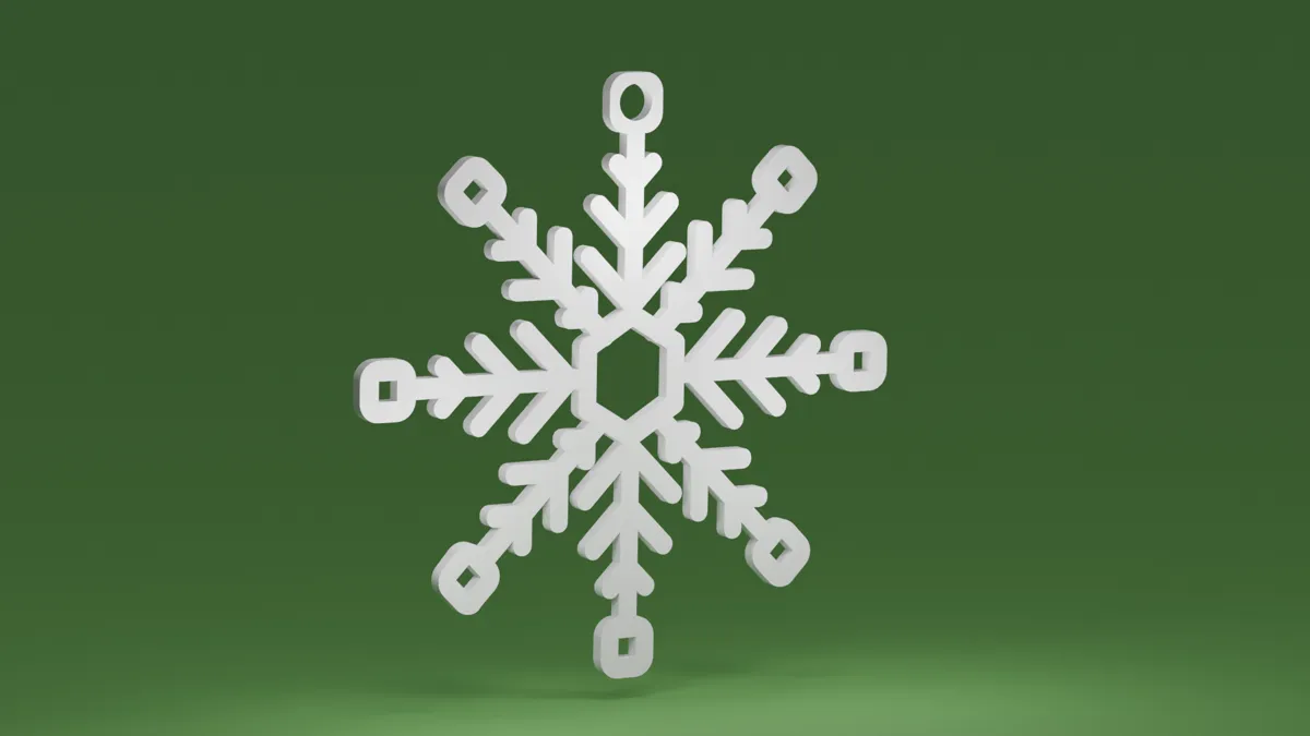 Snowflake 06 (Christmas tree ornament) - Free 3D Print Model - MakerWorld