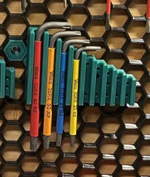 Wera Torx Keys wall mount for honeycomb storage wall Remixed by 3D Prints BF - MakerWorld