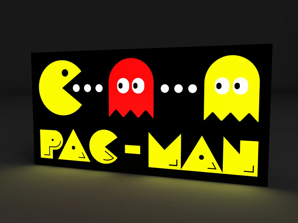 Pac-Man Lightbox | LED Lamp by 3Dacores - MakerWorld