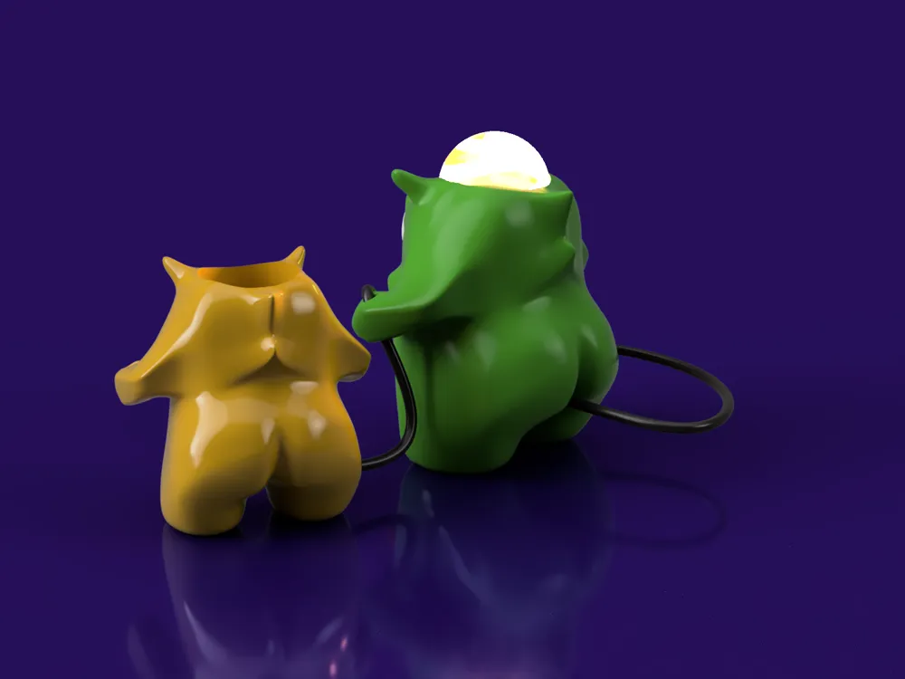 The Fat aliens Lamp and pen holder by LP Print - MakerWorld