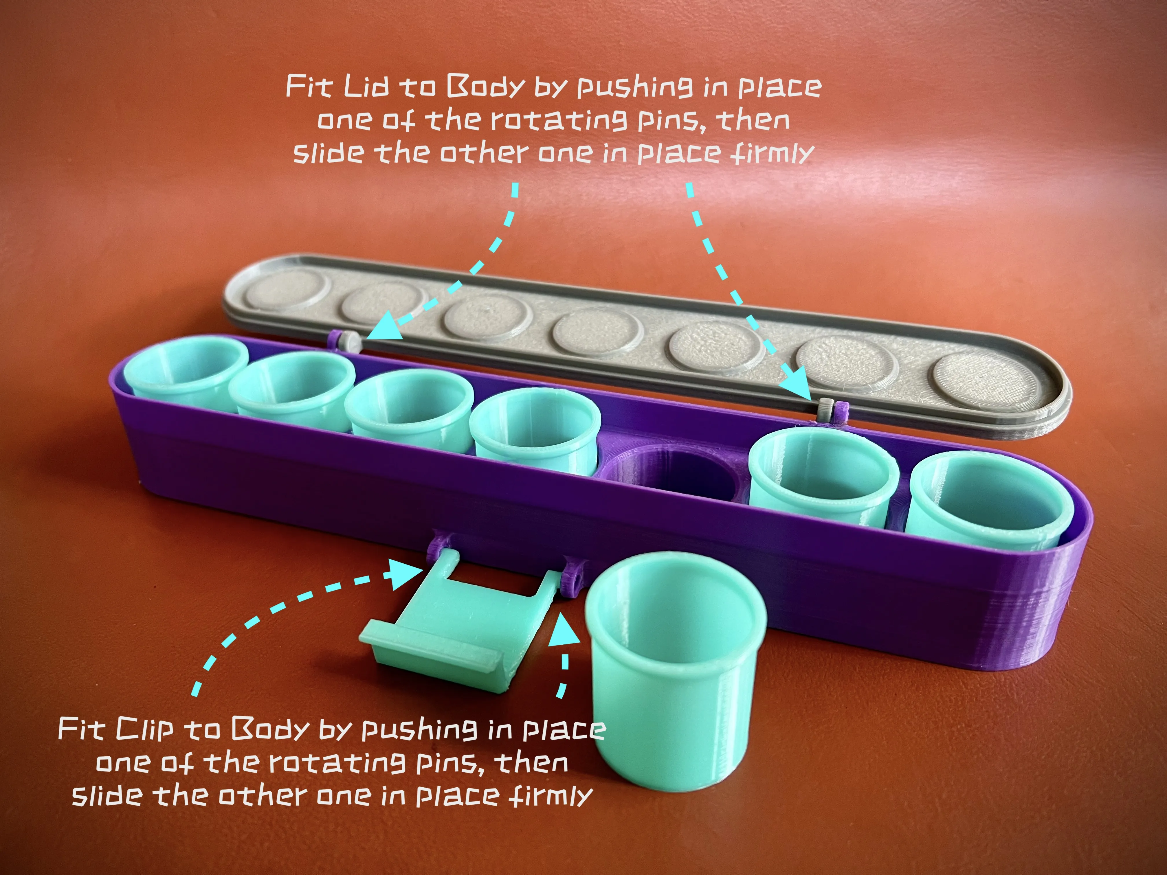 Pill organizer box removable containers, 3 sizes by 01makes MakerWorld ...