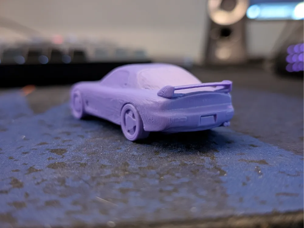 Mazda RX7 Print in Place with moving wheels - Free 3D Print Model ...