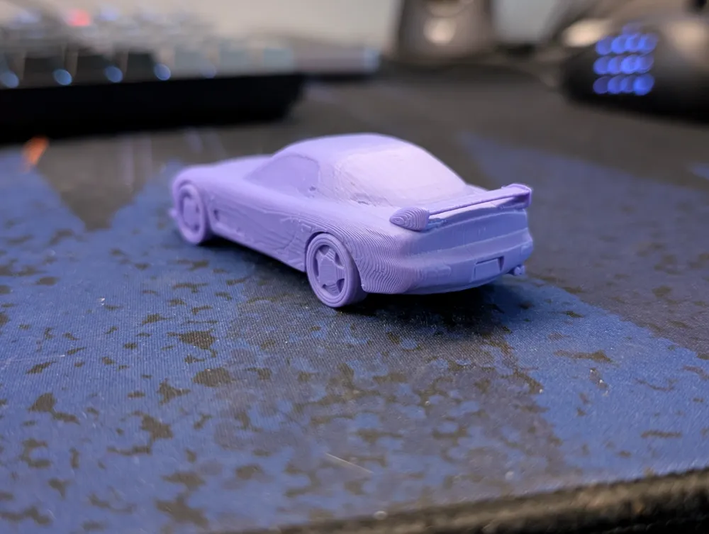 Mazda RX7 Print in Place with moving wheels - Free 3D Print Model ...