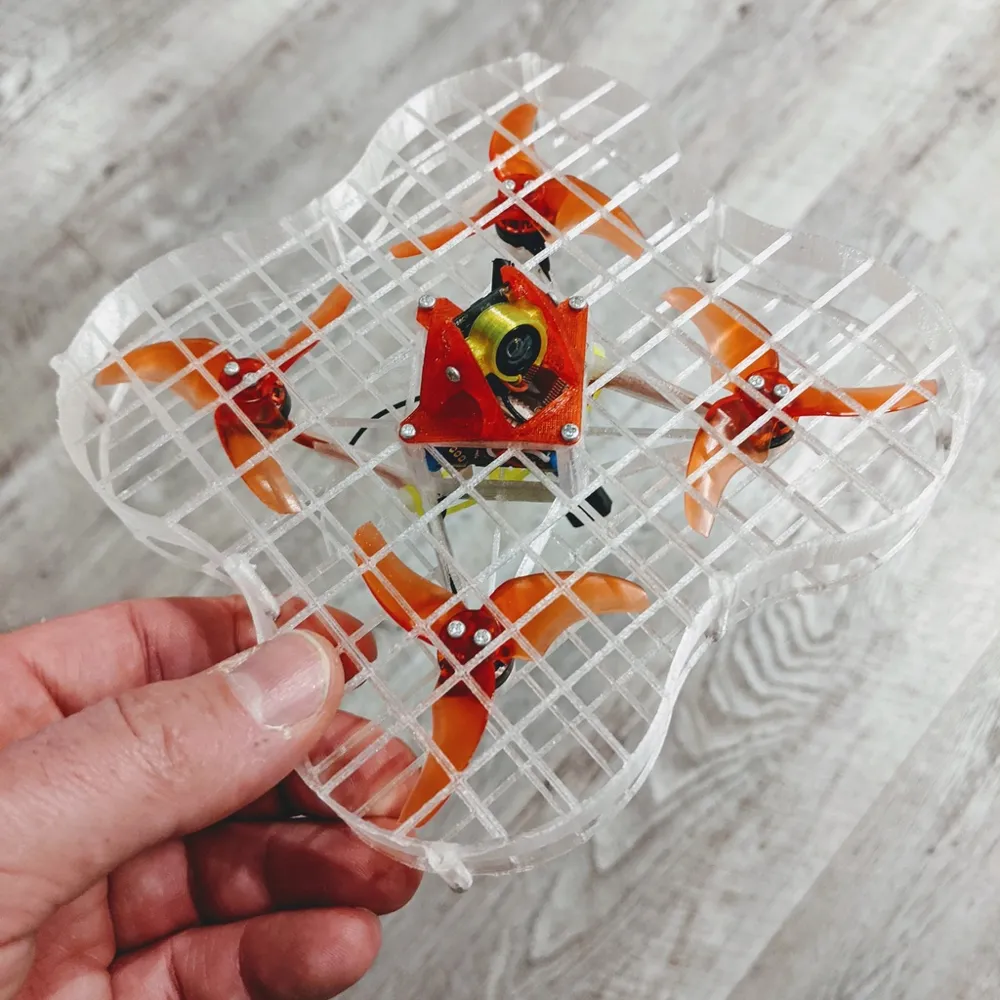 The Flying Swat drone (toothpick with cage) by taylormadearmy - MakerWorld
