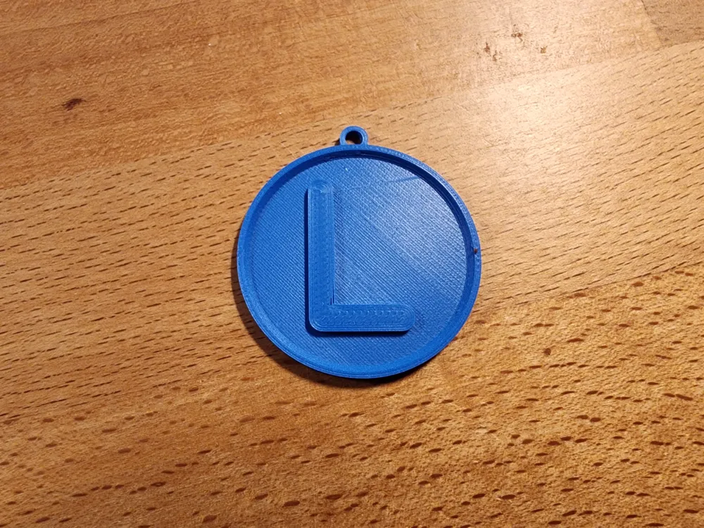 'L' Alphabet Round Keychain by Brandochili - MakerWorld