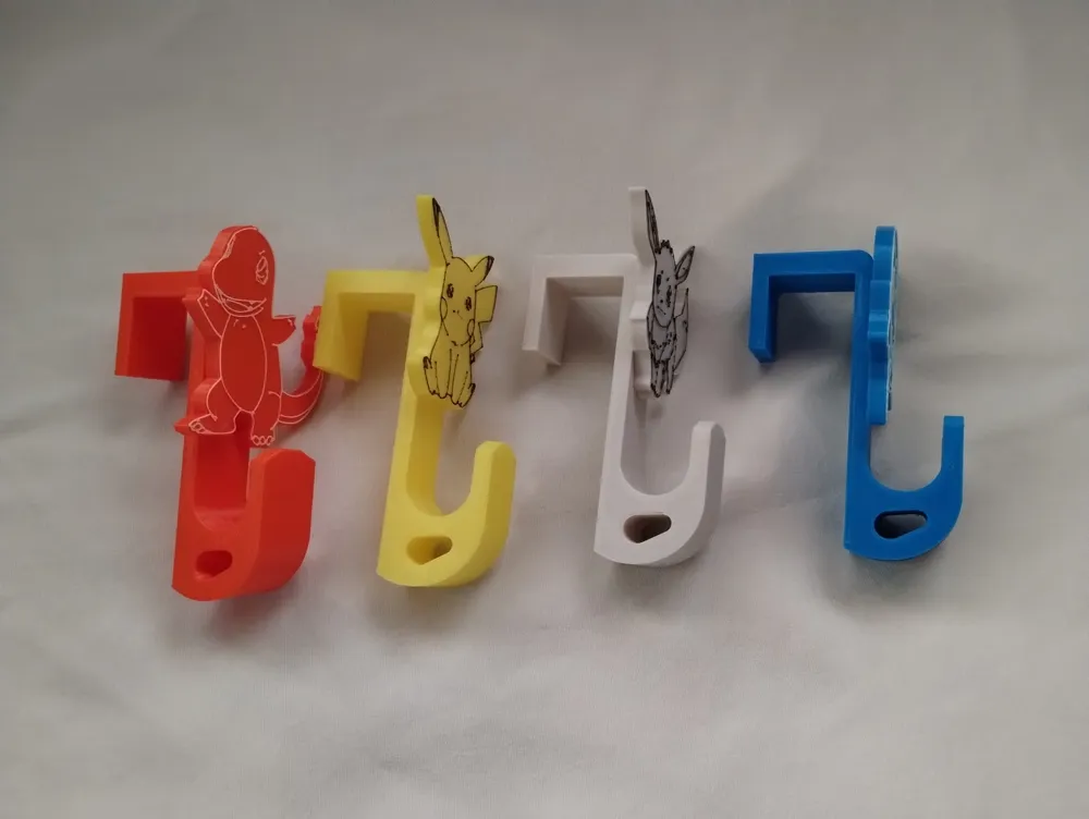 Pokemon Clothes Hooks for Bed by BiggBadaBoom - MakerWorld