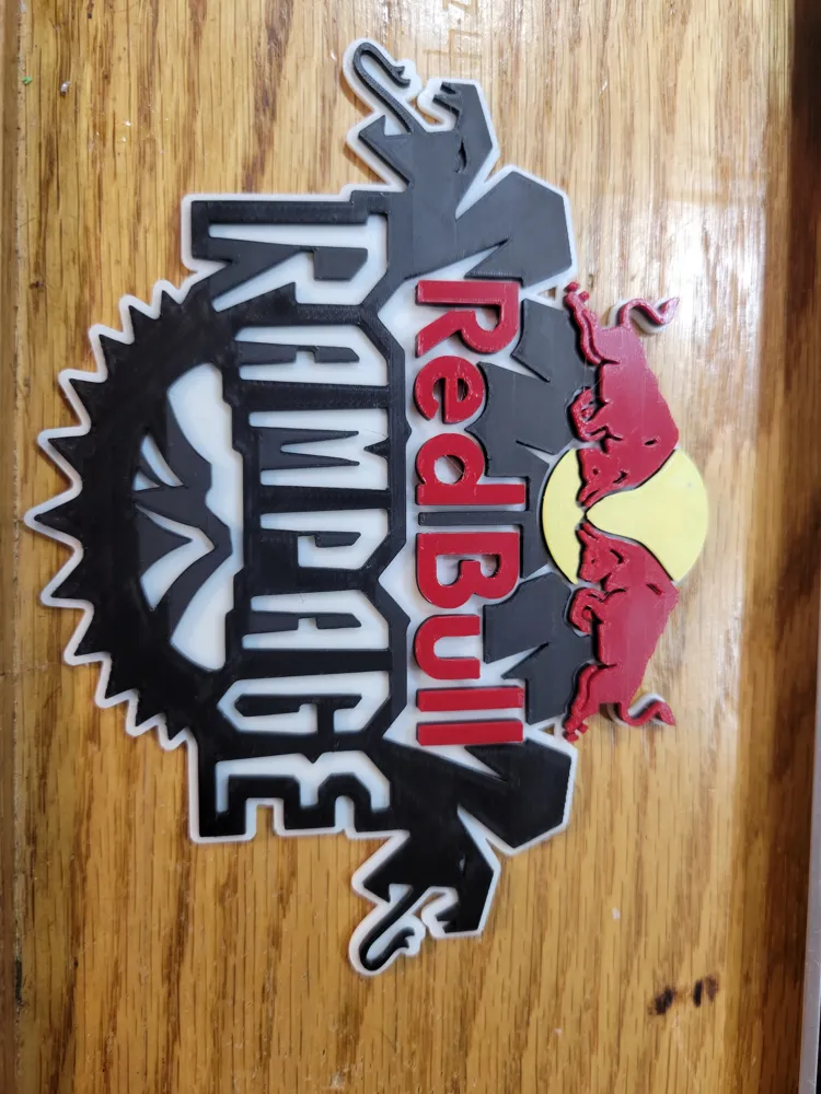 Red Bull Rampage Sign - Pre Colored for Bambu AMS Remixed by How2Texan ...