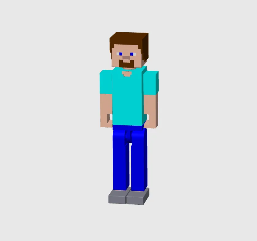 Steve Minecraft movable figure by Rott3D - MakerWorld