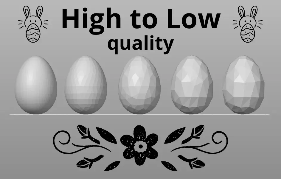 Egg - high / low poly by Ts3D - MakerWorld