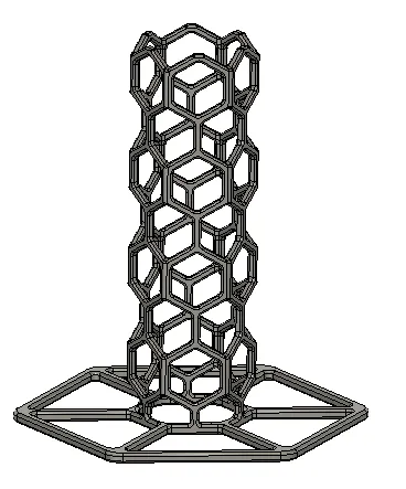 Hexagonal Honeycomb Column o’ Cash by RocketEngineerByDay - MakerWorld