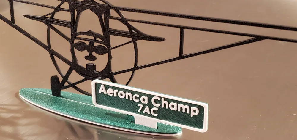 Aeronca Champ 7AC 2D Wall or Desk Art by Fight2Fly - MakerWorld