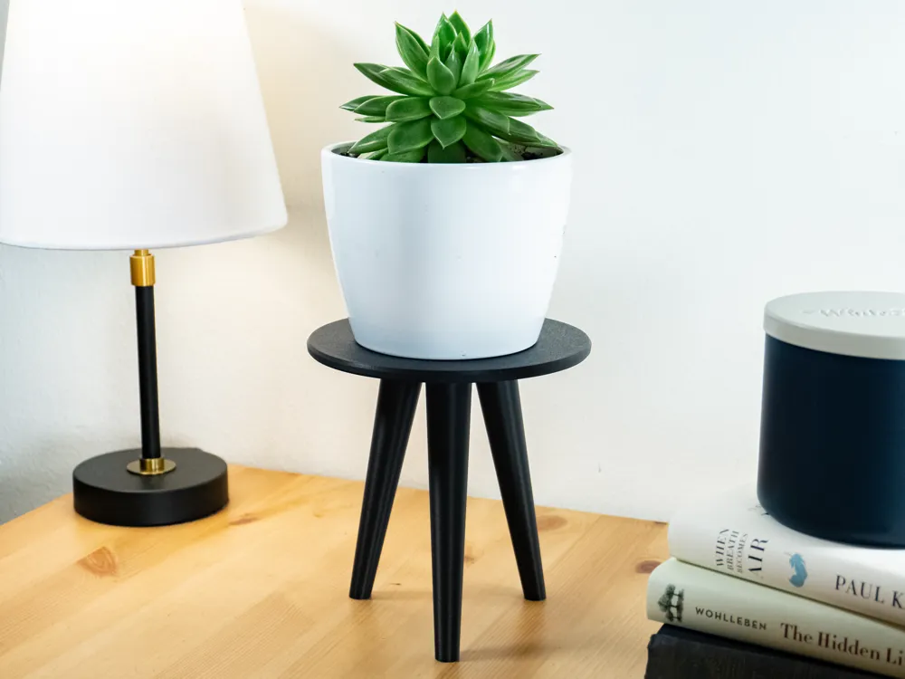 Plant Stand - Simple Mid-Century Modern Planter Holder - Easy Print ...