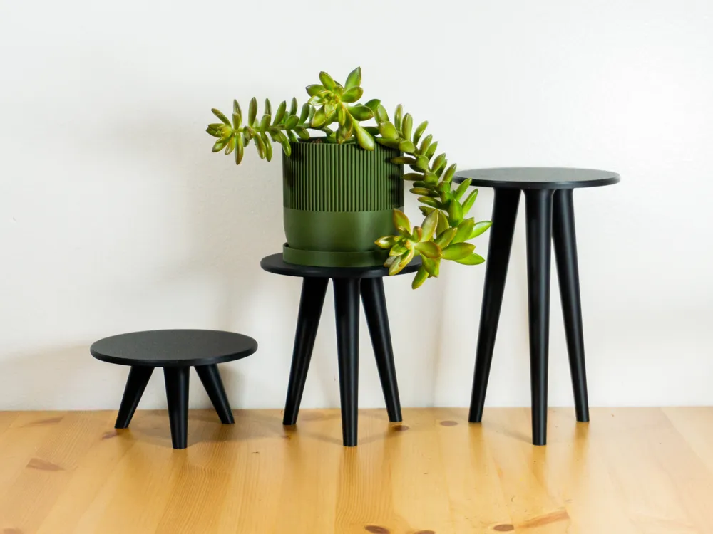 Plant Stand - Simple Mid-Century Modern Planter Holder - Easy Print ...