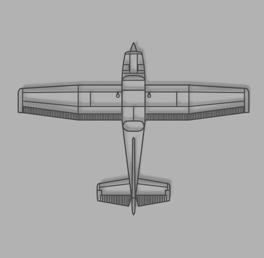 Cessna 172 2D Line Art - 3-views - with base and sign by Fight2Fly ...