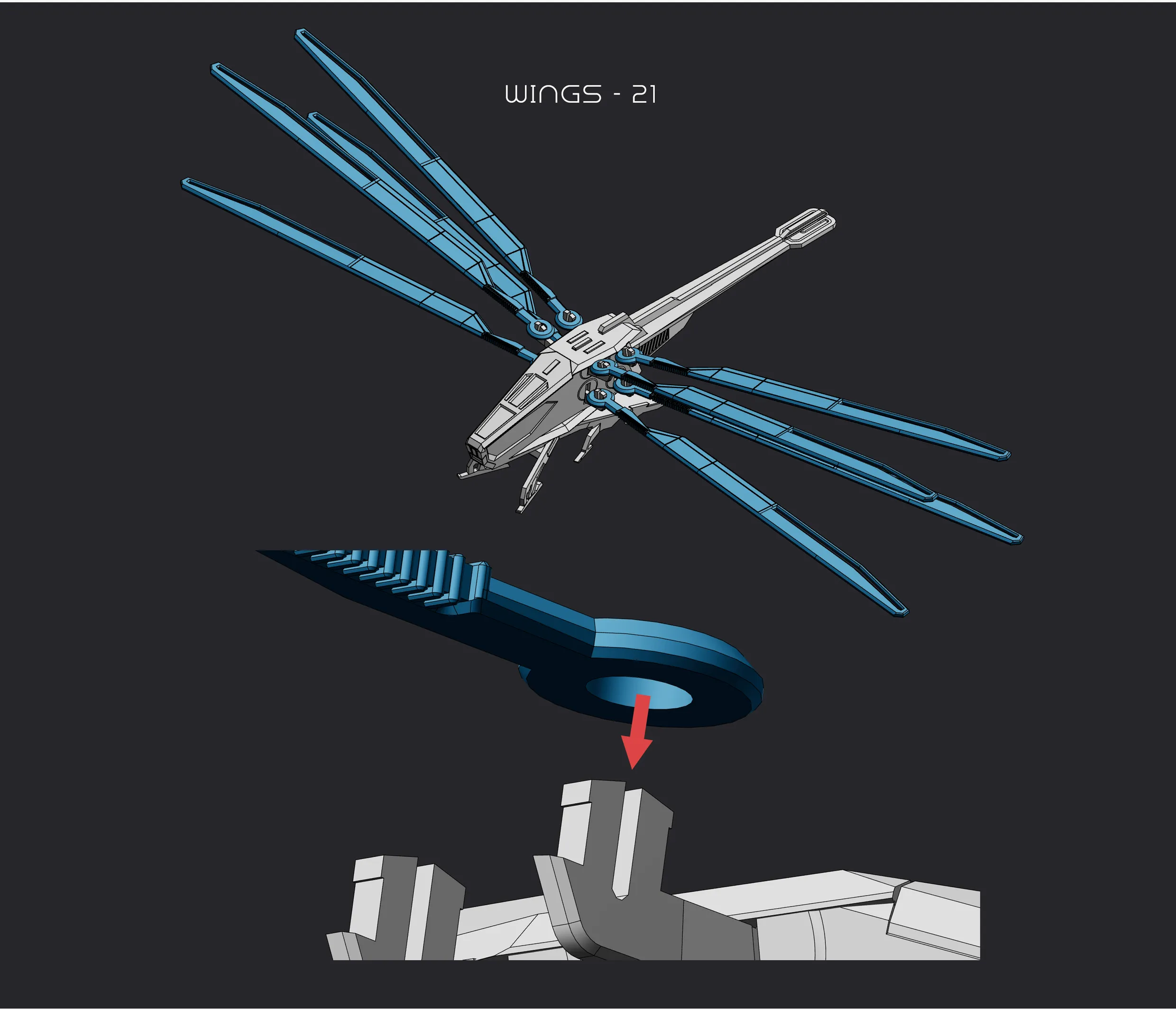 Dune - House Atreides Ornithopter - Kit - Free 3D Print Model - MakerWorld