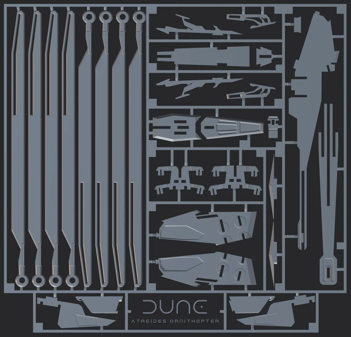 Dune - House Atreides Ornithopter - Kit by Kamteix MakerWorld: Download ...