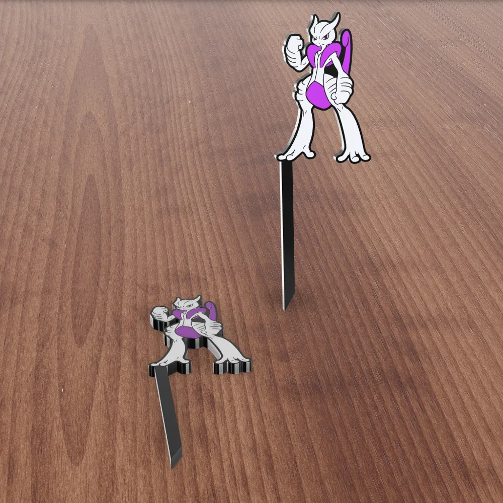 Mewtwo X Cake Topper by Magic Studio 3D - MakerWorld